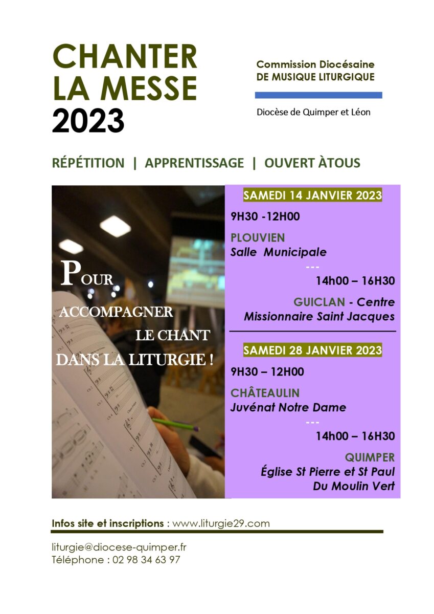 Chanter la messe 2023 - Le Diocèse de Quimper et Léon