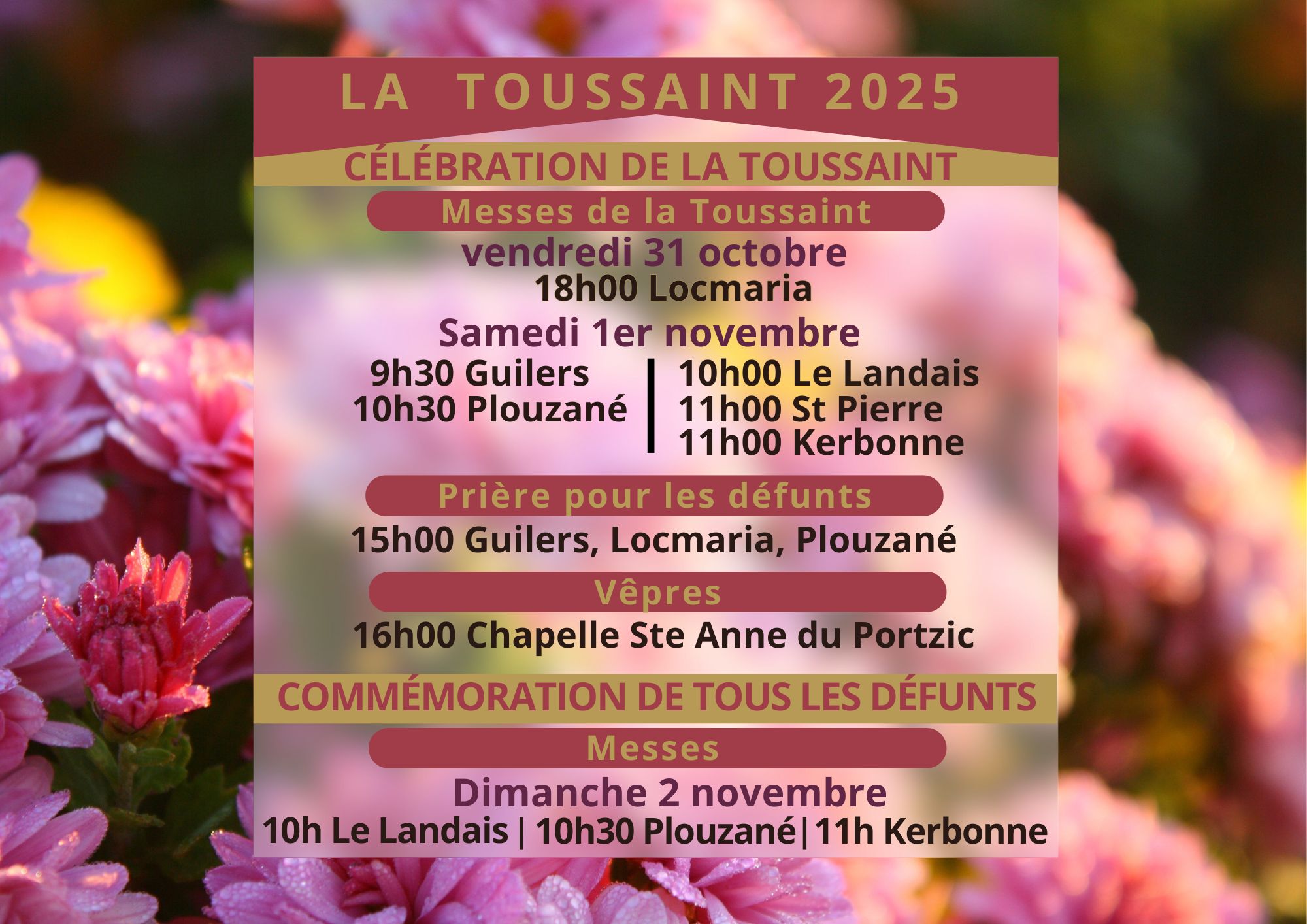 Toussaint 2025 - Le Diocèse de Quimper et Léon