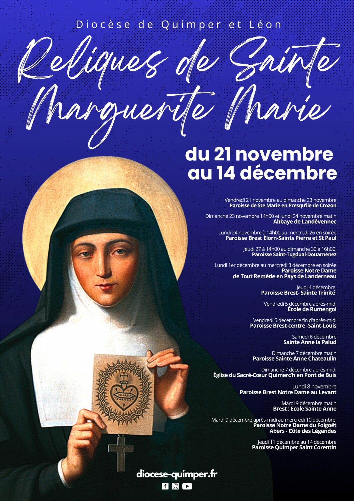 Visite des reliques de Ste Marguerite Marie - Le Diocèse de Quimper et Léon